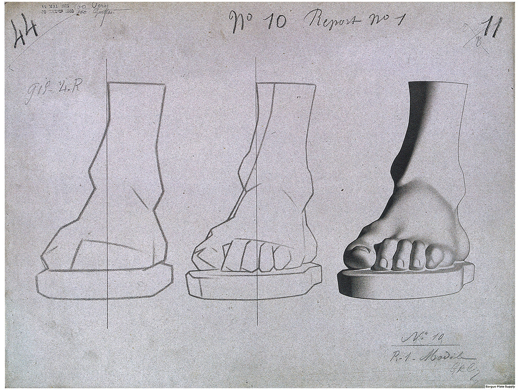 Bargue Plates. Part I. Drawings After Casts (Modèles D'après La Bosse ...