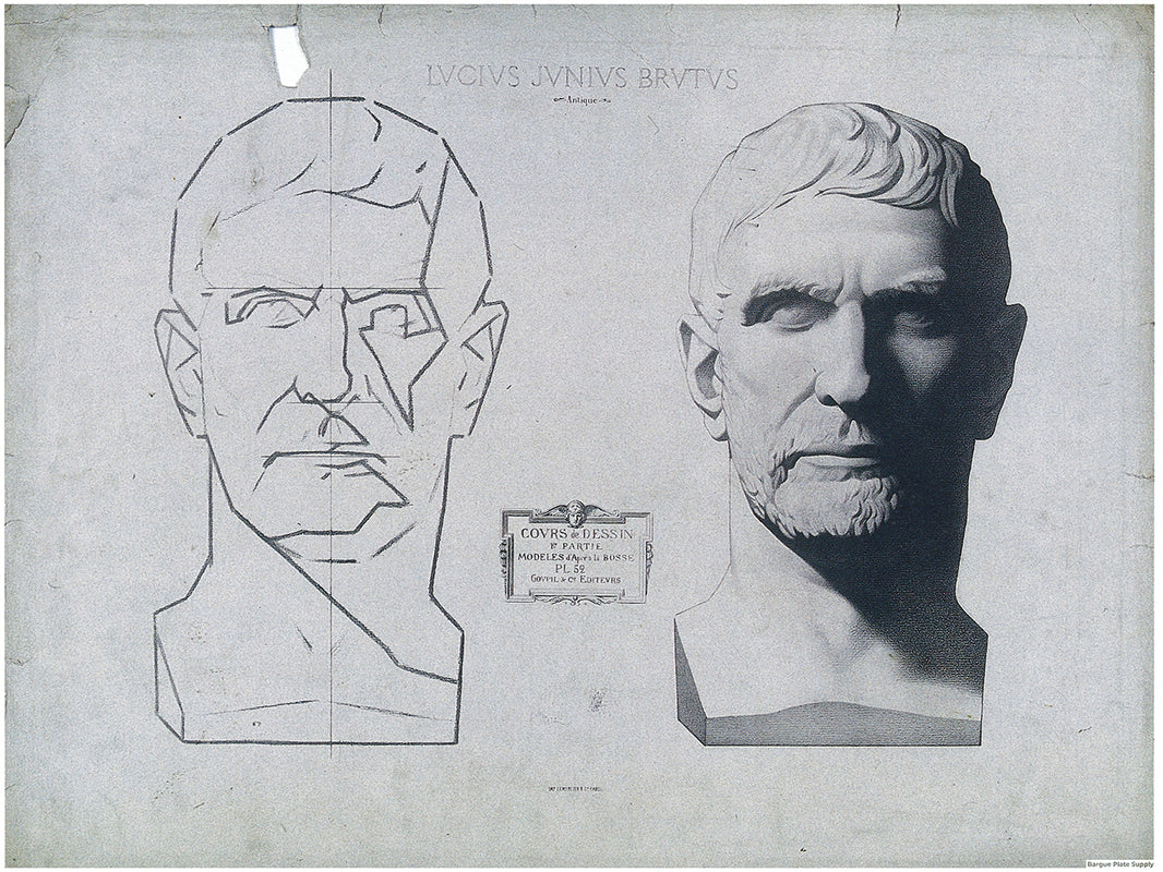 Bargue Plates. Part I. Heads in Frontal Views (Tête de Face) – Bargue ...